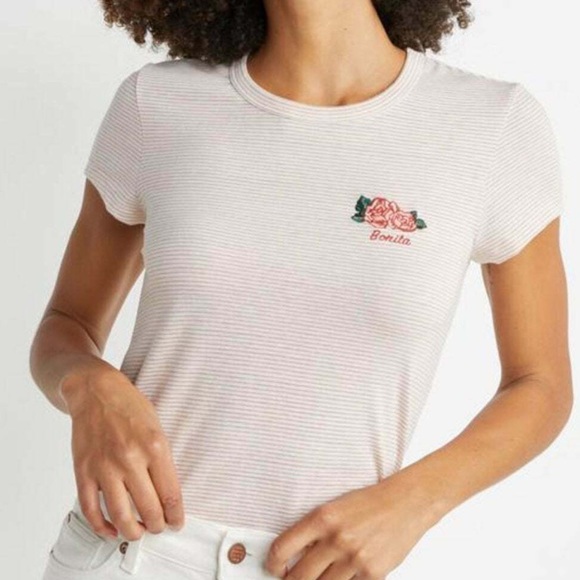 Marine Layer | Tops | Marine Layer Gracias Rose Stripe Tee Bonita Logo ...